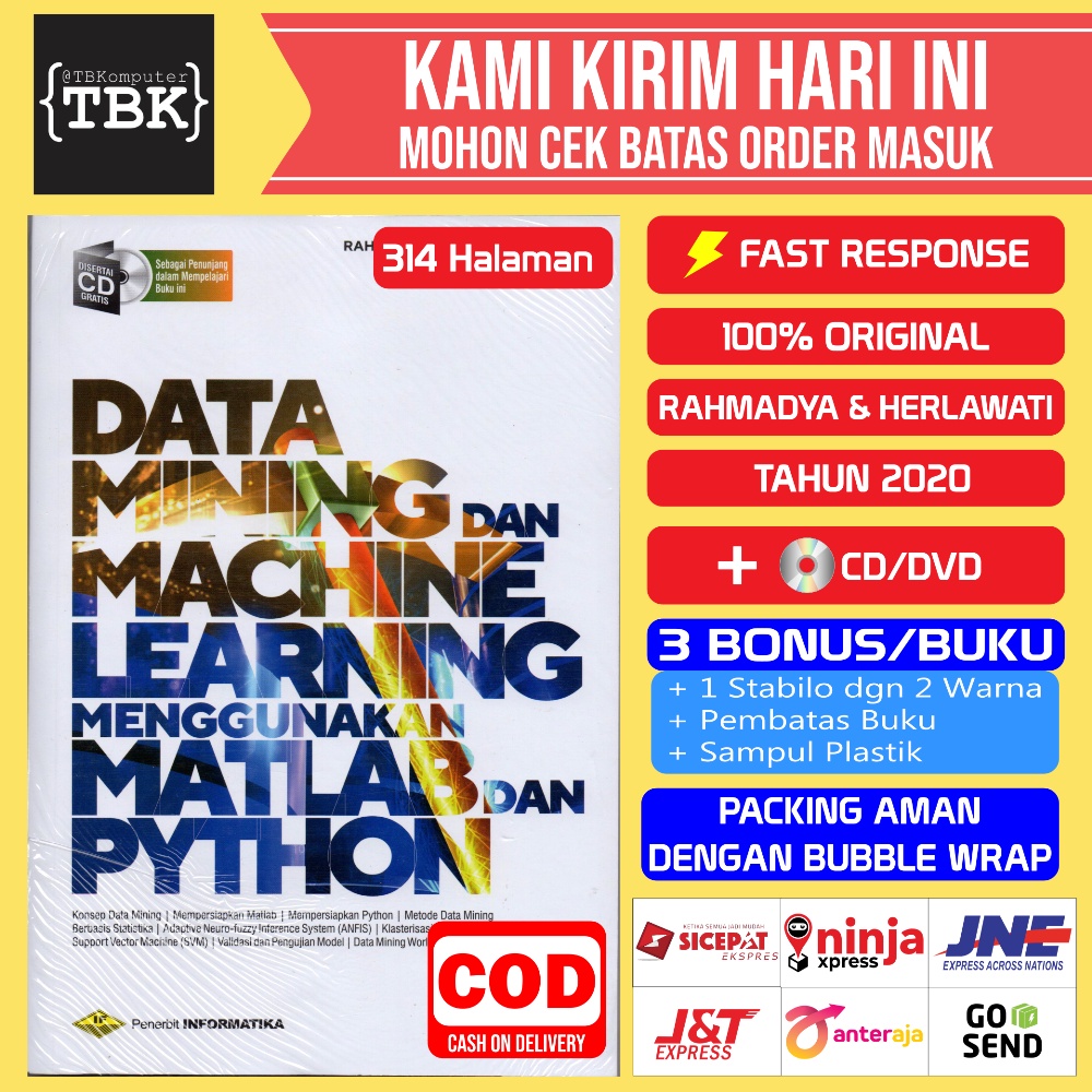 Jual BUKU DATA MINING DAN MACHINE LEARNING MENGGUNAKAN MATLAB DAN PYTHON RAHMADYA TRIAS ...