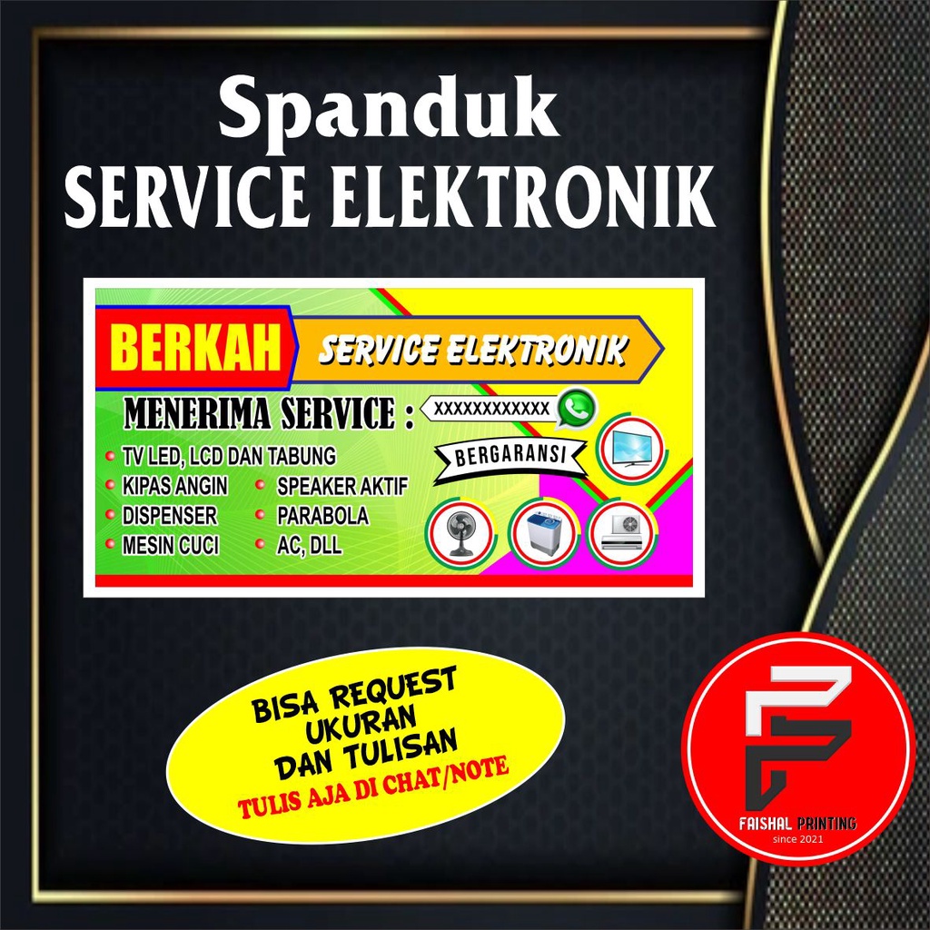 Jual Spanduk Service Elektronik / Banner Servis / Spanduk Kustom Ukuran ... Jual Spanduk Service Elektronik / Banner Servis / Spanduk Kustom Ukuran ...