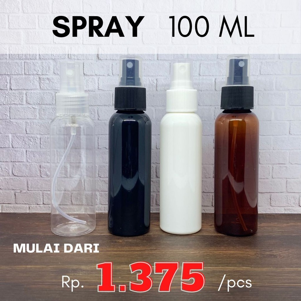 Jual BOTOL SPRAY 100ml PET ( isi ulang hand sanitizer, facemist ...