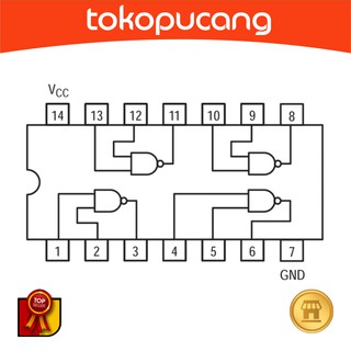 Jual IC TTL 7408 AND GATE LOGIC 74LS08N TRANSISTOR QUAD 2-INPUT 74LS08 | Shopee Indonesia