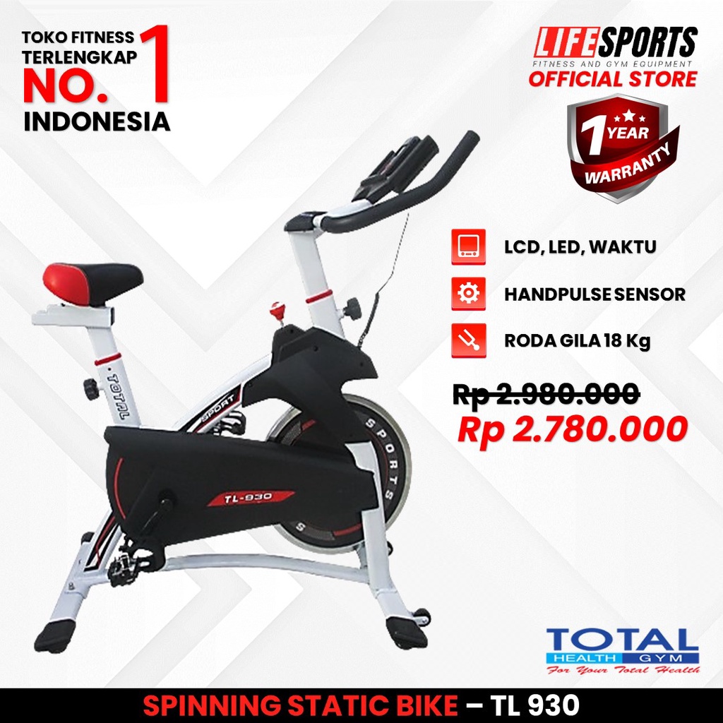 Jual TOTAL HEALTH GYM - New Alat Olahraga Sport Fitness Gym Sepeda ...