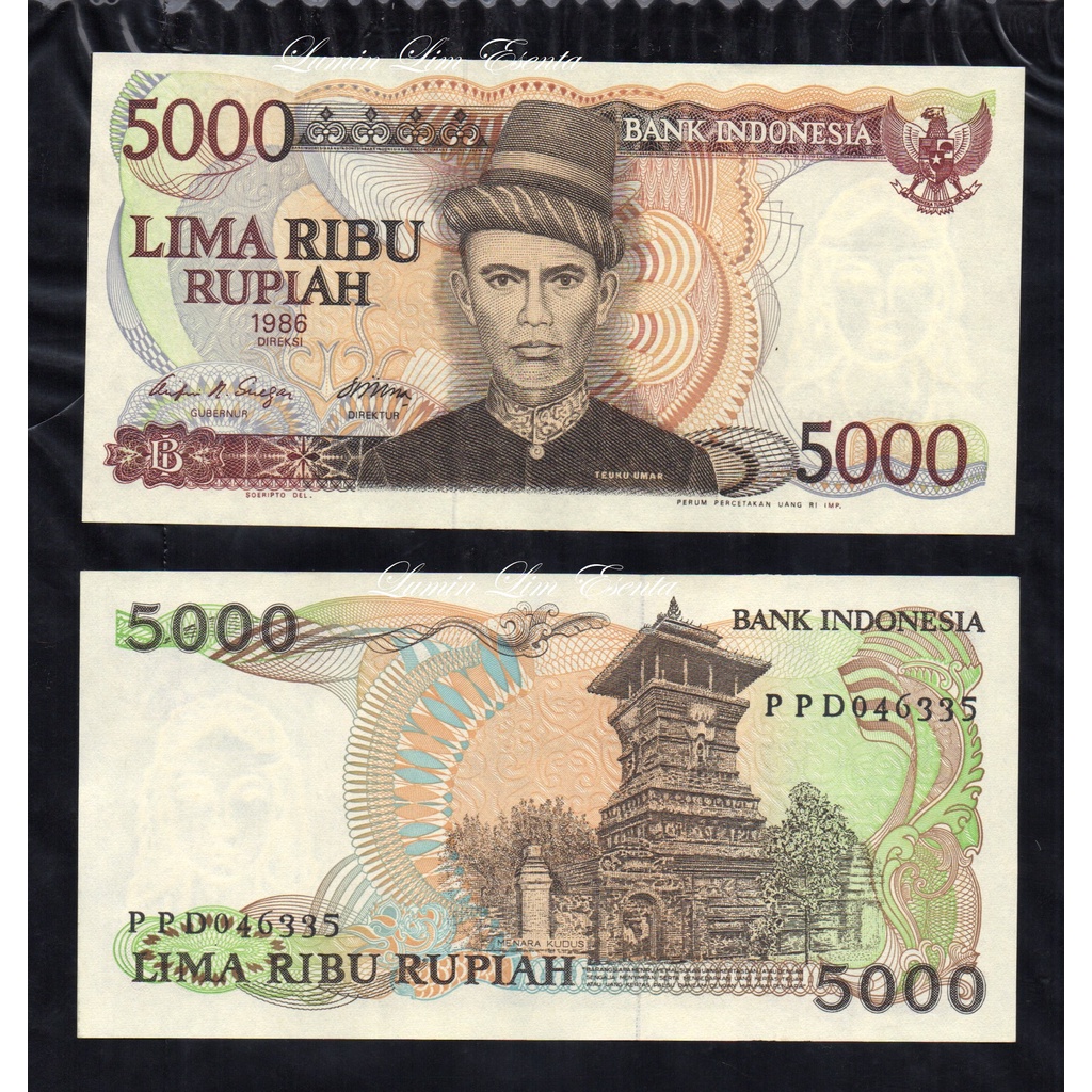 Jual BL3442 Uang Kuno 5000 Rupiah tahun 1986 UNC Mulus Asli Ready ...