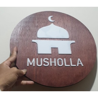 Jual Signage Musholla Sign Board Kayu Label Papan Nama Masjid Mushola ...