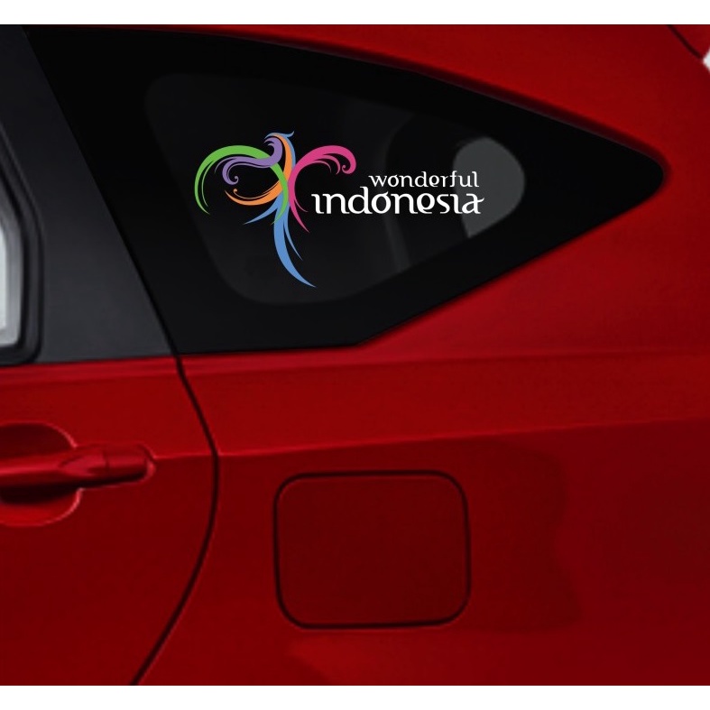 Jual stiker kaca mobil wonderful / pesona indonesia 30cm cutting ...