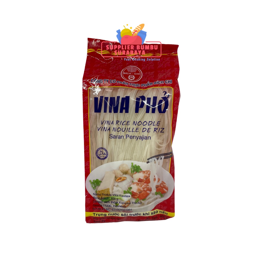 Jual Vina Pho Rice Noodle Vietnam / Kwetiaw Mie Beras 400g | Shopee ...