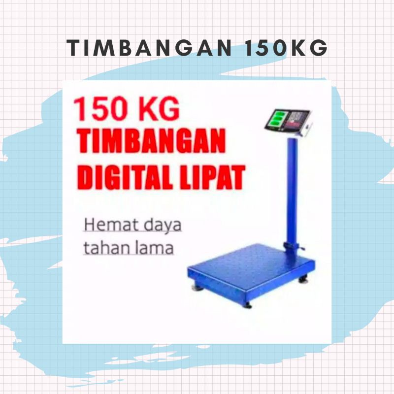 Jual Timbangan duduk Digital Kapasitas 150kg / Elektrik platform Scale 150kg | Shopee Indonesia