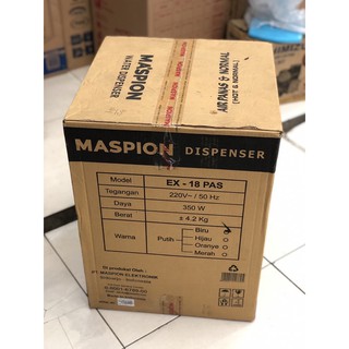 Jual Dispenser Galon Atas Maspion EX-18PAS Panas dan Normal Warna Biru ...