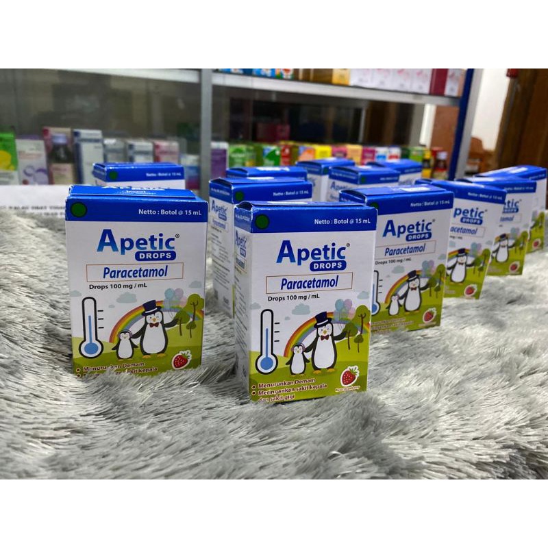 Jual APETIC DROP PARACETAMOL 15ml OBAT DEMAM ANAK/OBAT NYERI ANAK ...
