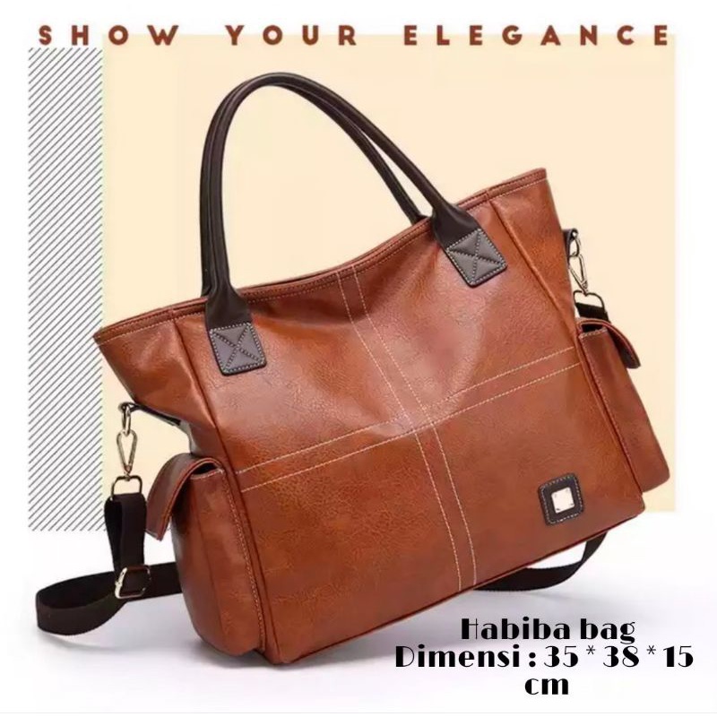 Jual tas bahu vintage / tas selempang wanita kulit muat banyak / tas totebag jinjing tenteng ...