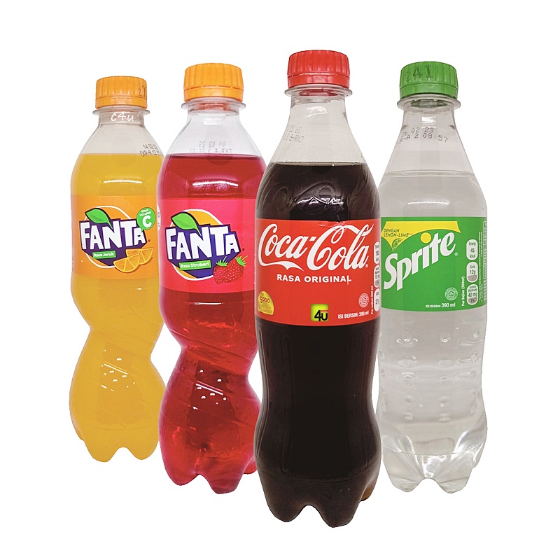 Jual Coca-Cola, Sprite, Fanta OKE - Carbonated Drink - 390ml RTD BOTOL ...