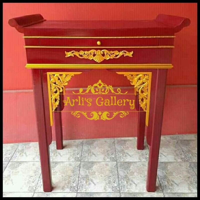 Jual meja altar sembahyang ukir mini kayu jati 60x60x90 | Shopee Indonesia