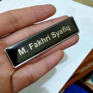 Name Tag Nama Dada Magnet Peniti Kuningan & Akrilik Resin - Dokter ...