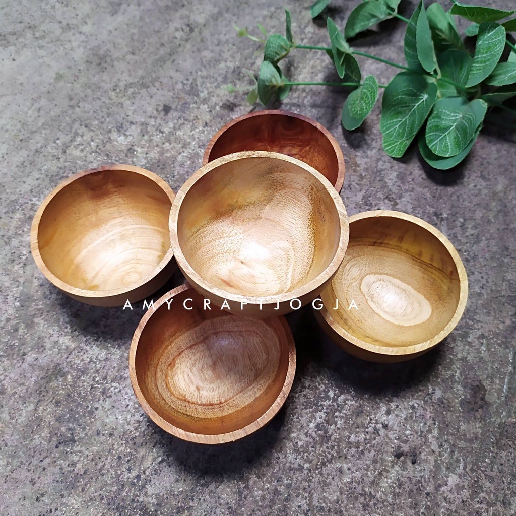 Jual Mangkok Kayu Mahoni Mini 7 cm/Mangkok Kayu/Mangkok Masker/Mangkok ...