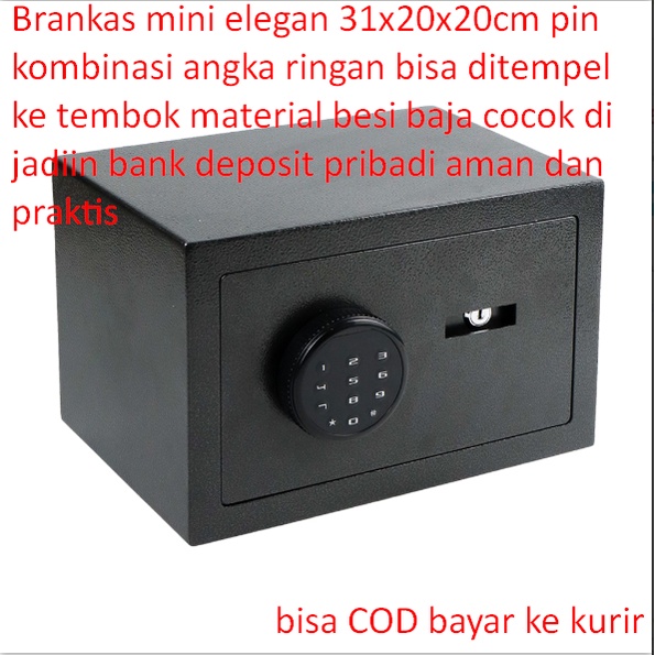 Jual Brankas mini elegan 31x20x20cm pin kombinasi angka ringan bisa ...