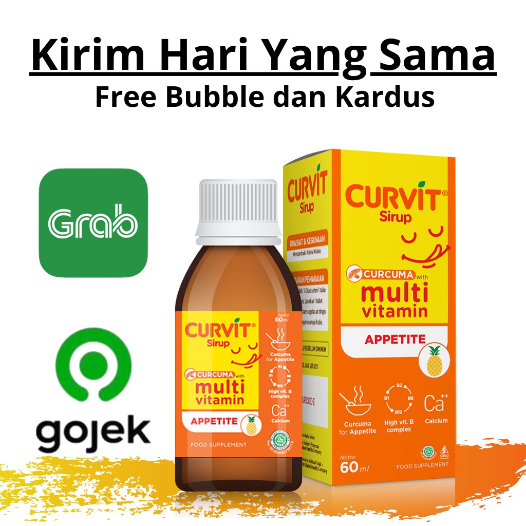 Jual Curvit Sirup Syrup Suplemen Vitamin Penambah Memperbaiki Nafsu ...
