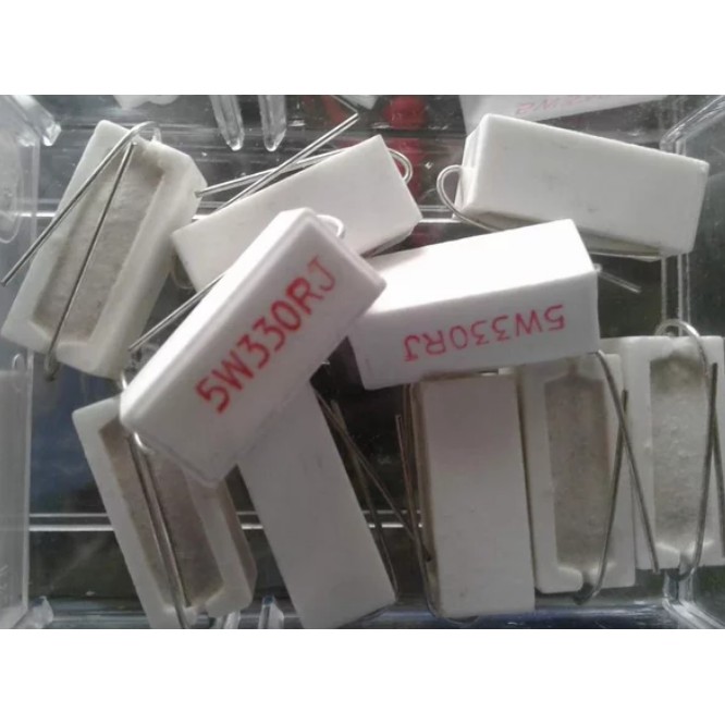 Jual Resistor 330 330R Ohm 5Watt 5W 5 Watt Putih Kapur | Shopee Indonesia