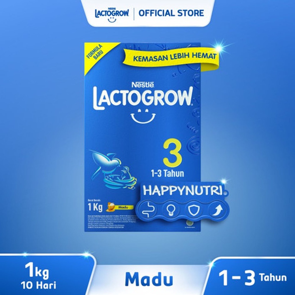 Jual Nestlé LACTOGROW 3 Happynutri Madu Susu Pertumbuhan Anak 1-3 Tahun ...
