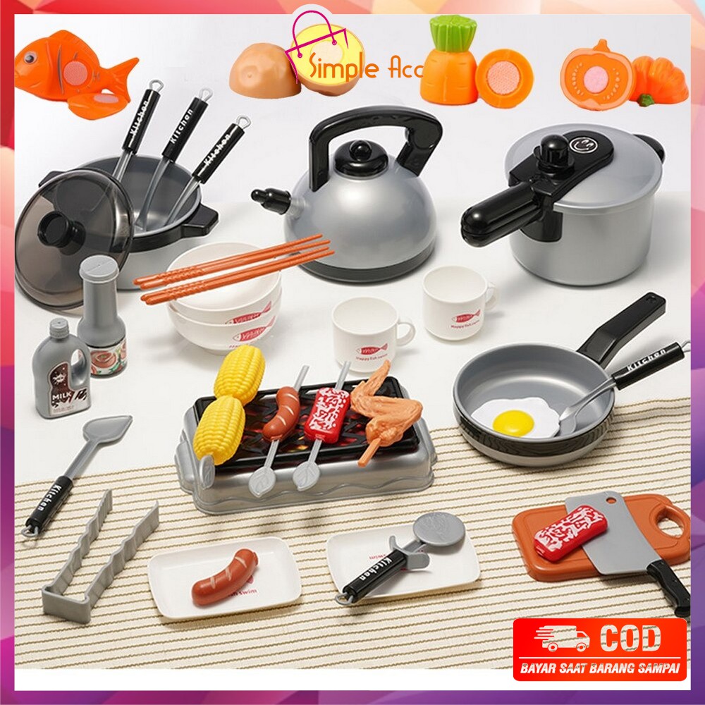 ~COD~ DO-M93 Mainan Alat Dapur Kitchen Set ISI 36PCS / Mainan Anak ...