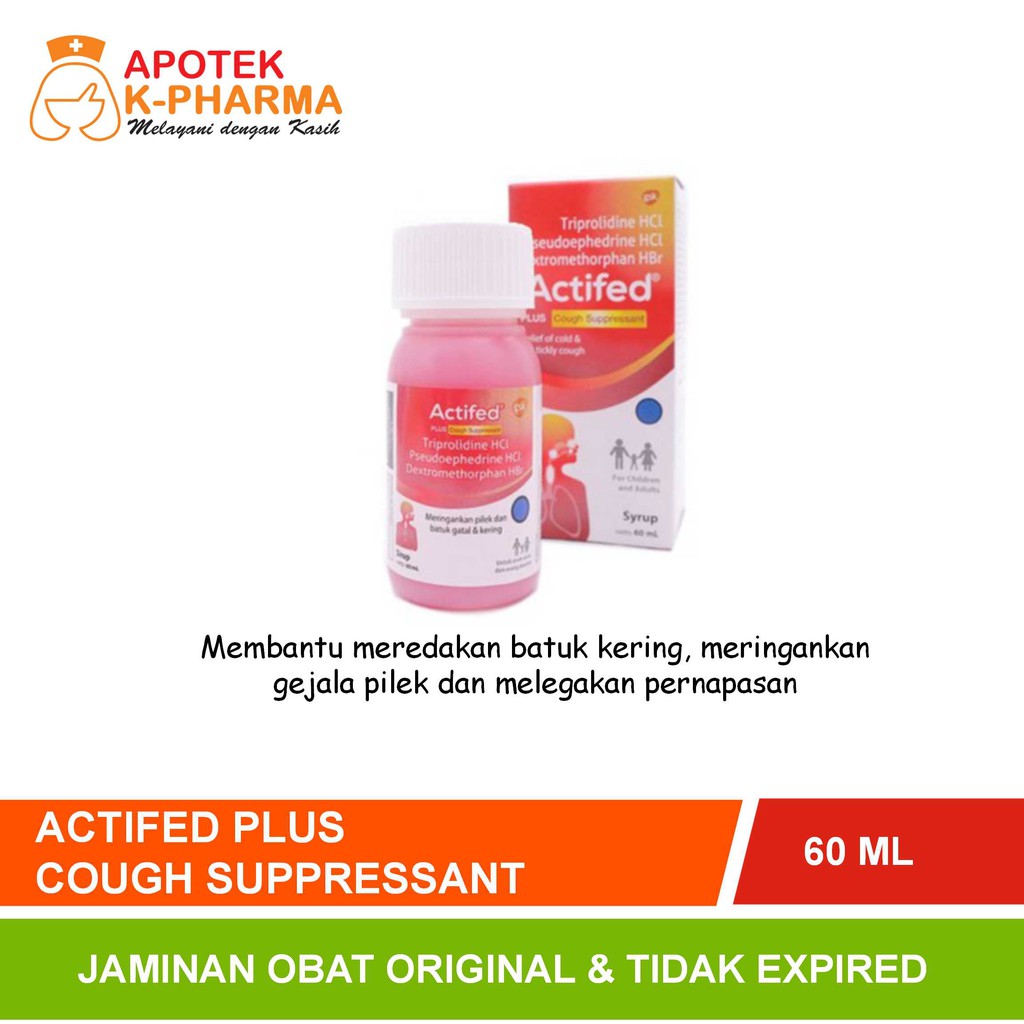 Jual Actifed Plus Cough Suppressant Isi 60 ml Original Glaxo Indonesia ...