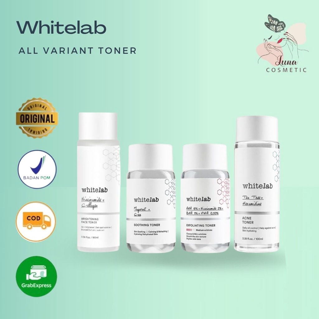 Jual Whitelab Brightening Exfoliating Soothing Acne Face Toner White ...