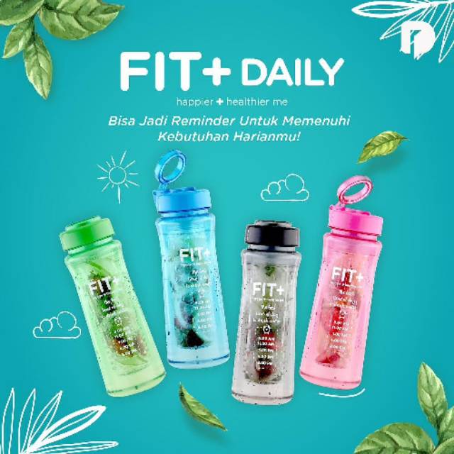 BOTOL MINUM INFUSED WATER MATERIAL PC7 ANTI PECAH FIT+DAILY ECER UK ...