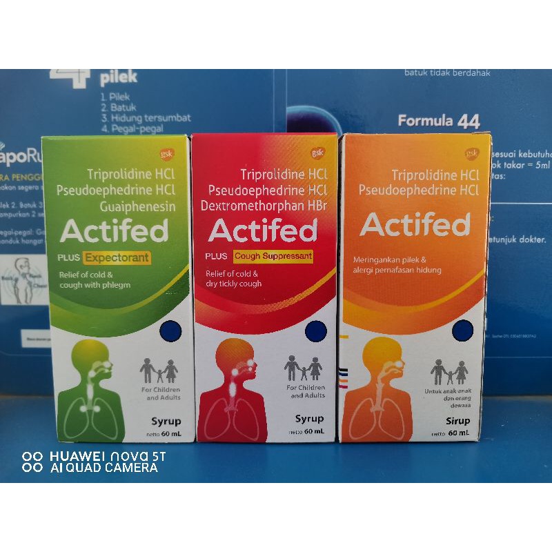 Jual Actifed per botol 60 ml (Hijau/Merah/Kuning) | Obat Batuk, Flu ...
