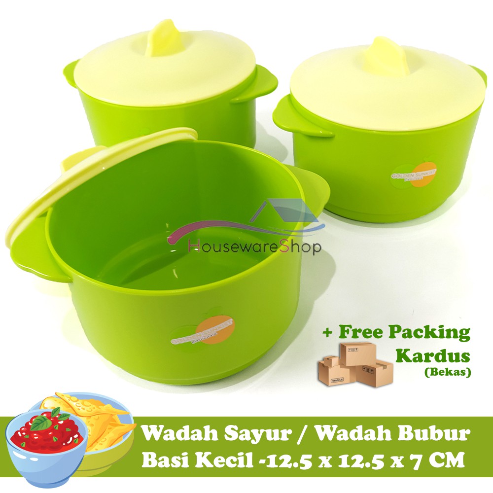 Jual Tempat Sayur / Basi Wadah Saji Tutup Bulat Kecil - Food Grade ...