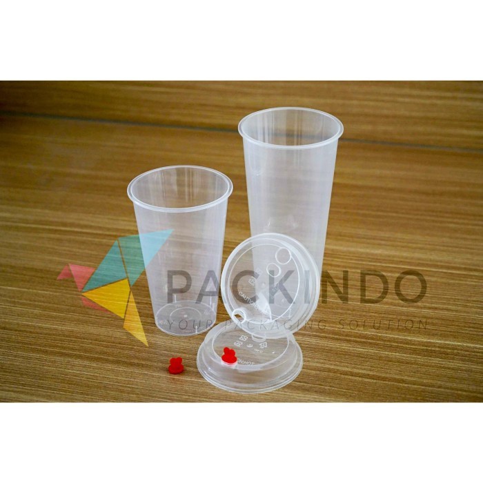 Jual Gelas Plastik Boba/Cheese Tea/ Cup Injection PP 500ml | Shopee ...