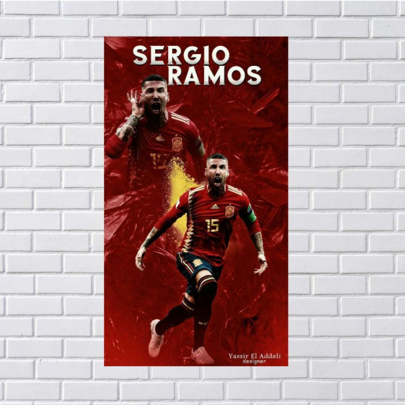 Jual POSTER SERGIO RAMOS/FOTO SERGIO RAMOS/POSTER PEMAIN BOLA/HIASAN ...