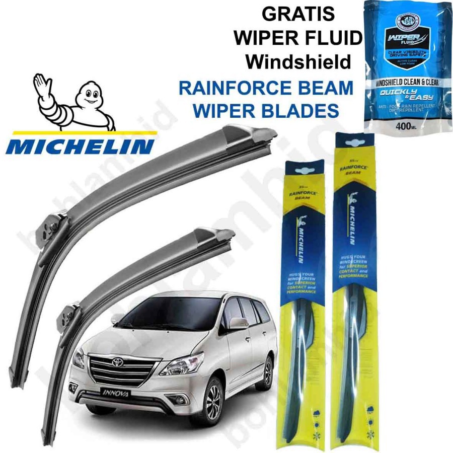 Jual WIPER MOBIL INNOVA OLD MICHELIN Rainforce Beam FRAMELESS 2Pcs (kn ...
