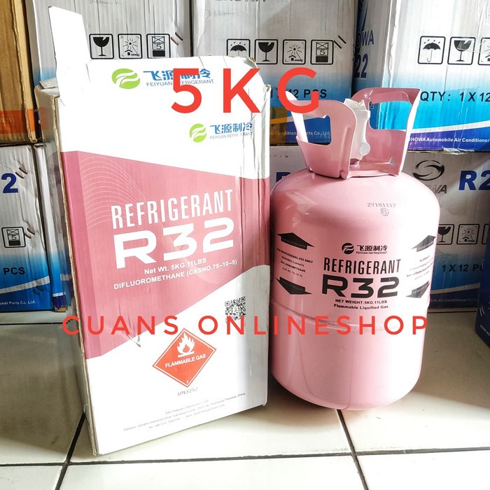 Jual PREON R32 Kemasan 5 Kg Baru Segel Pabrik Dan Kardus. Refrigerant ...