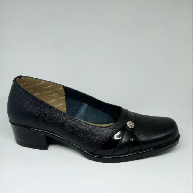 Jual Sepatu Pantofel Kerja Wanita Kulit Scorpion Hitam 071254 Terlaris ...