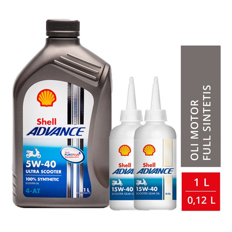 Jual PAKET OLI SHELL ADVANCE ULTRA 1L + 2 OLI GEAR / NMAX / AEROX / PCX ...