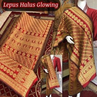 Jual Songket Lepus Halus Glowing Merah Maroon Terang pulir /songket tenun asli palembang /ilham ...