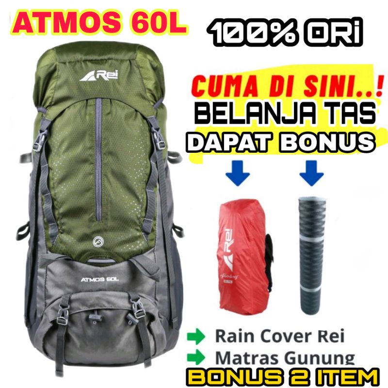 Jual Tas Gunung keril Carrier rei Atmos 60 Liter / Arei Atmos 60L / carrier Rei 60 Liter / Rei ...
