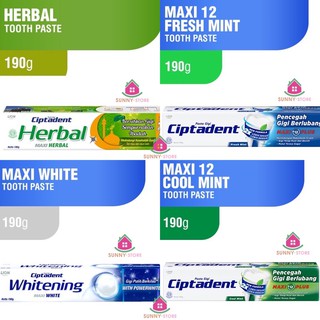 Jual CIPTADENT 190GR TOOTHPASTE COOL MINT DAN FRESH MINT MAXI PLUS ...