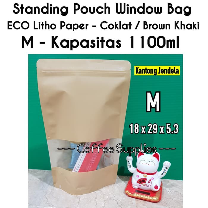 STANDING POUCH WINDOW ECO M 1100 18x29 kemasan jendela food packaging ...