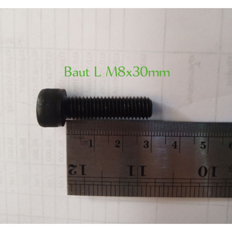 Jual Baut L Hitam Baja M8 x30mm | Shopee Indonesia