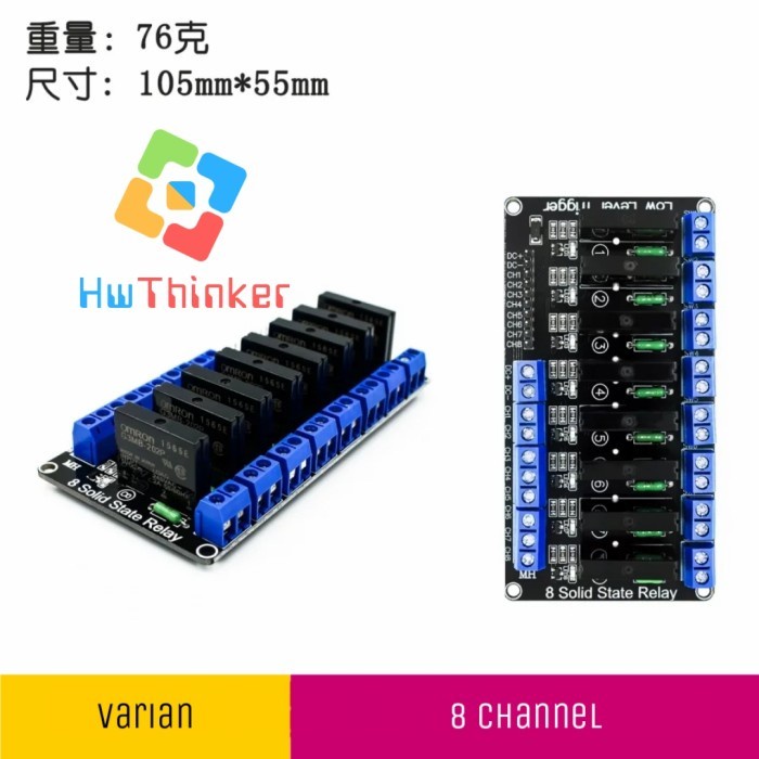 Jual SSR Solid State Relay 8 Ch 8Ch Channel Way 5V DC for Arduino ...