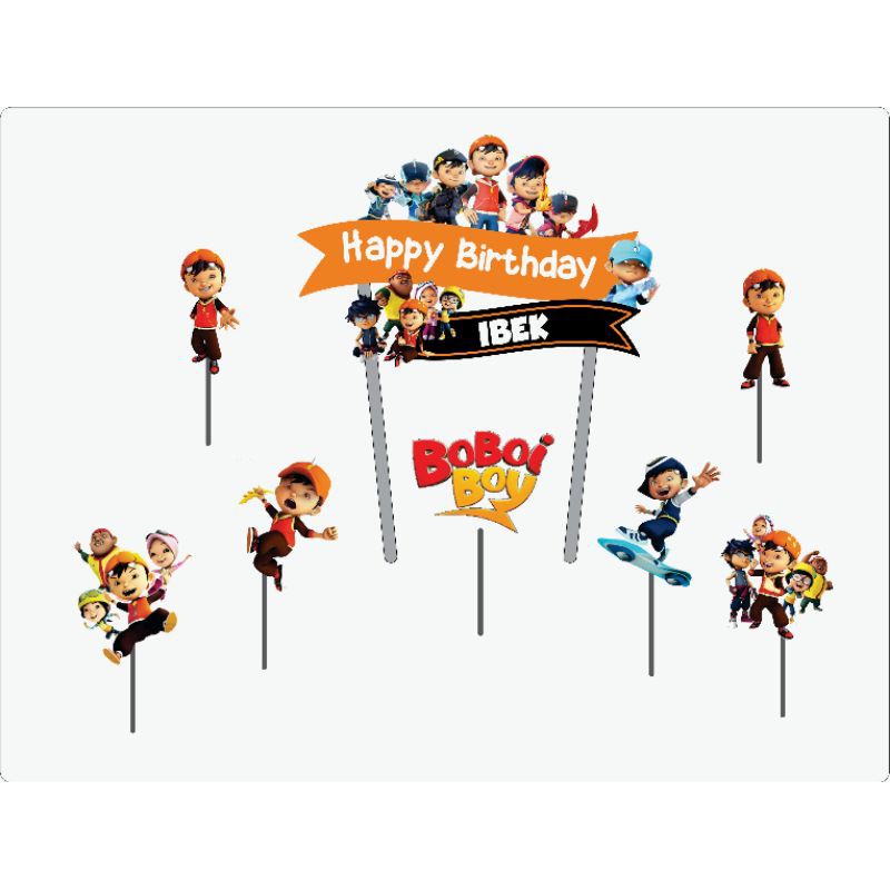 Jual Topper Cake Boboiboy PAKE NAMA Boboboy Indonesia|Shopee Indonesia