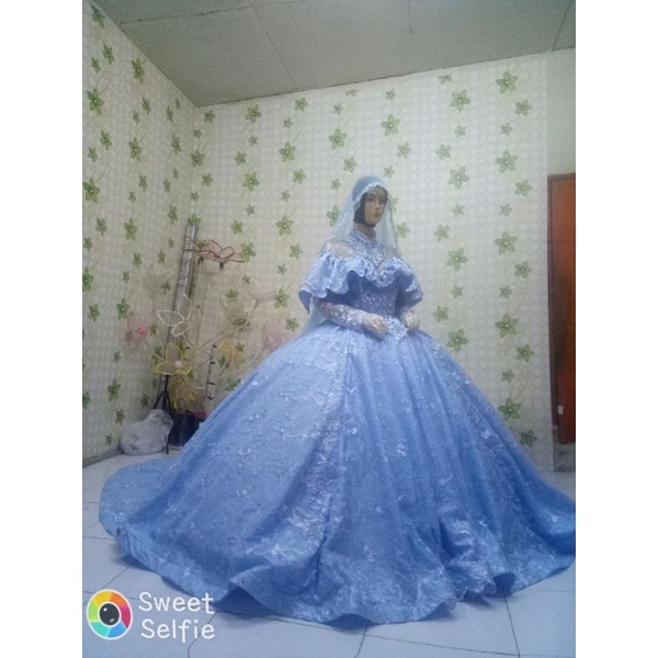 Jual GAUN PENGANTIN MODEL SABRINA LENGKAP DENGAN JAS | Shopee Indonesia