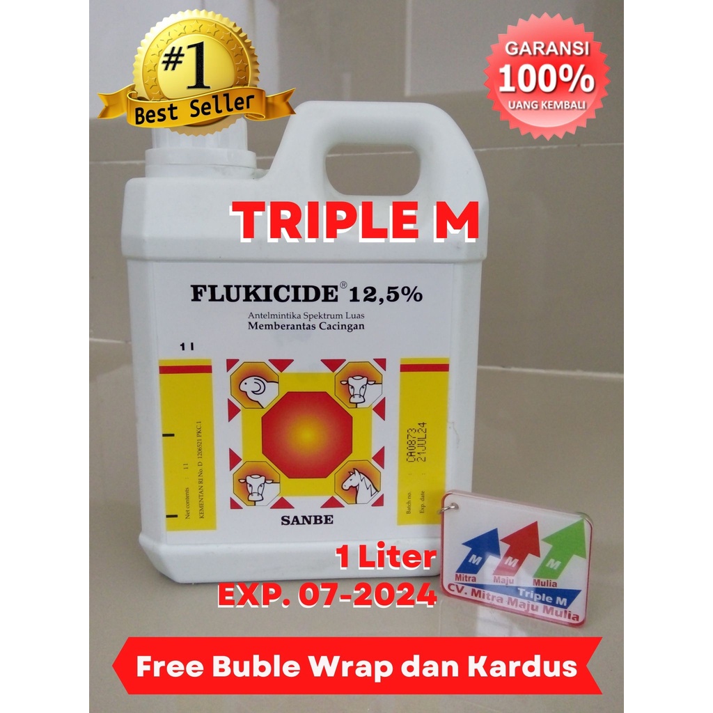 Jual FLUKICIDE ORAL 1 Liter L - Flukicid Obat Cacing Minum Hewan Sapi ...