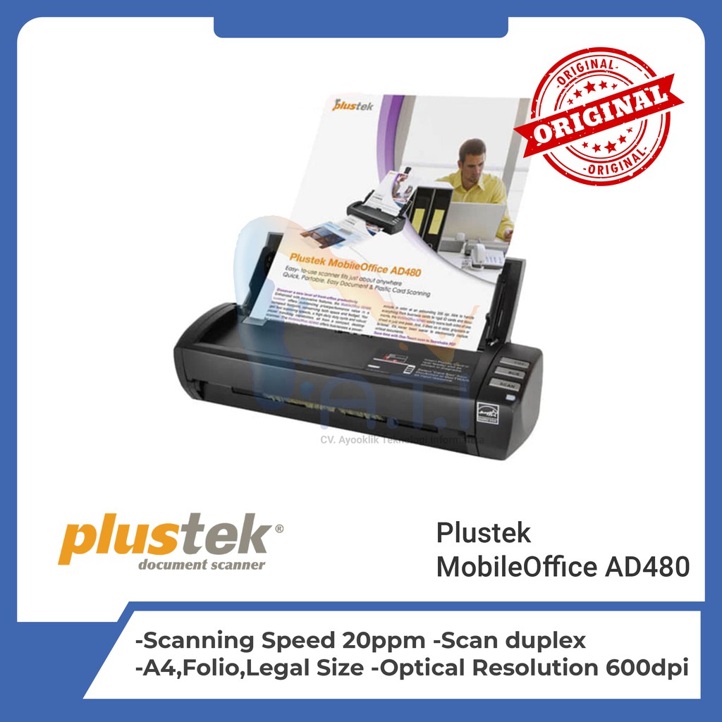 Jual PLUSTEK Scanner Mobileoffice AD480 | Shopee Indonesia