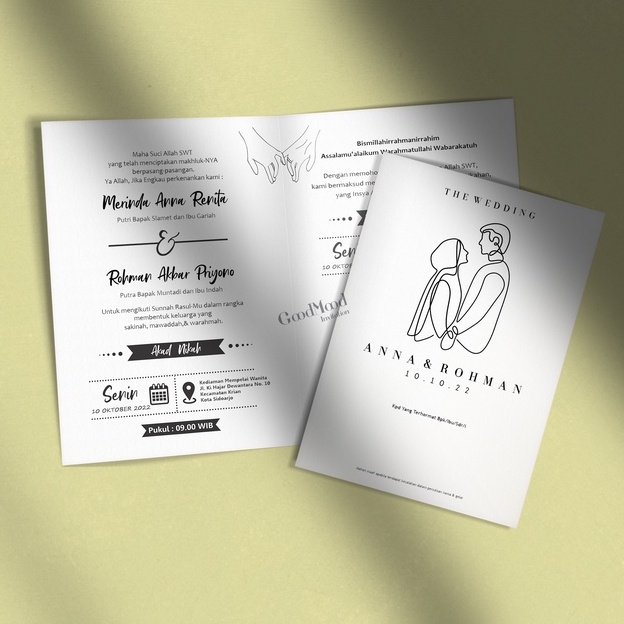 Jual Undangan Pernikahan Murah Meriah, Elegan, Tebal, Simple, Floral ...