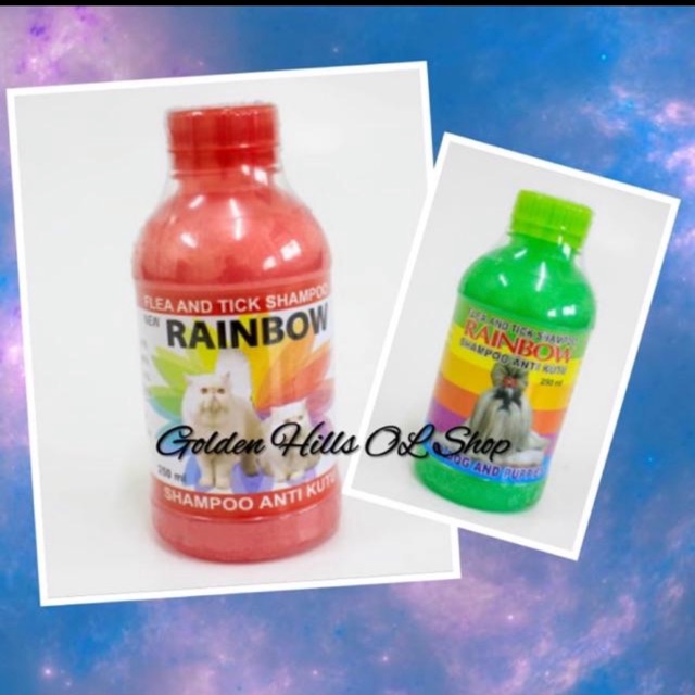 Shampoo rainbow anti flea and tick cat dog 250 ml | Shopee Indonesia
