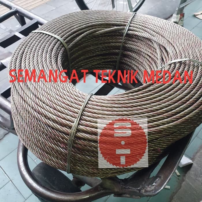 Jual 8mm KABEL SELING SLING TALI KAWAT LAPIS BAJA STEEL WIRE ROPE 8 mm ...