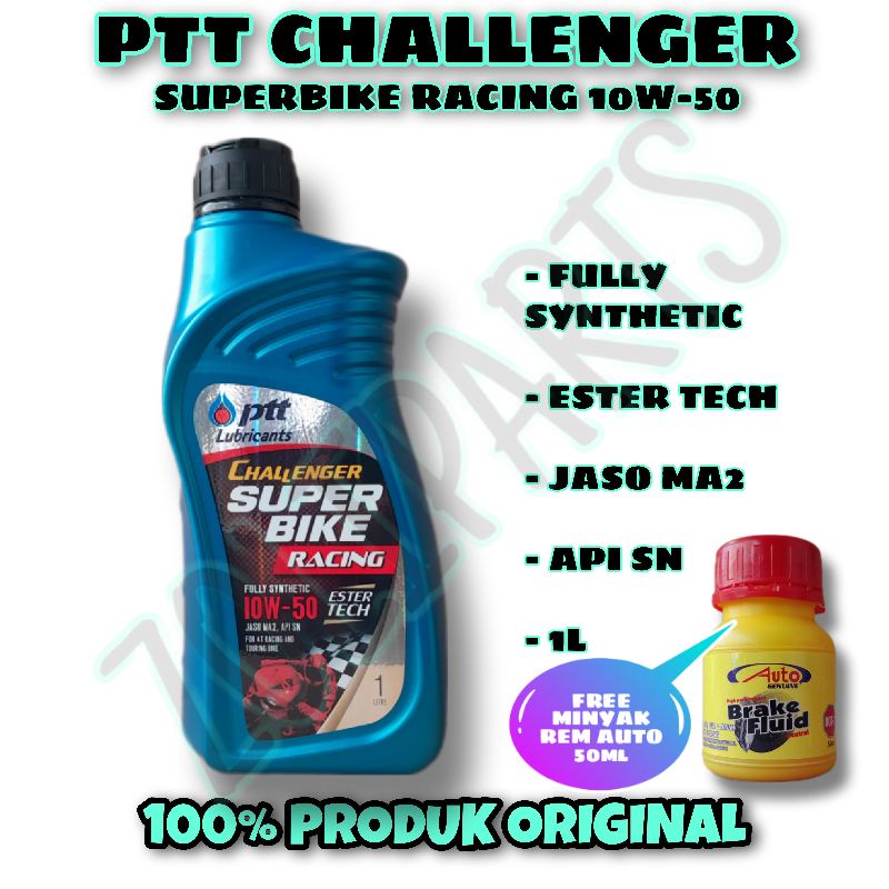 Jual PTT CHALLENGER SUPER BIKE RACING 10W-50 OLI MESIN MOTOR 4T ...