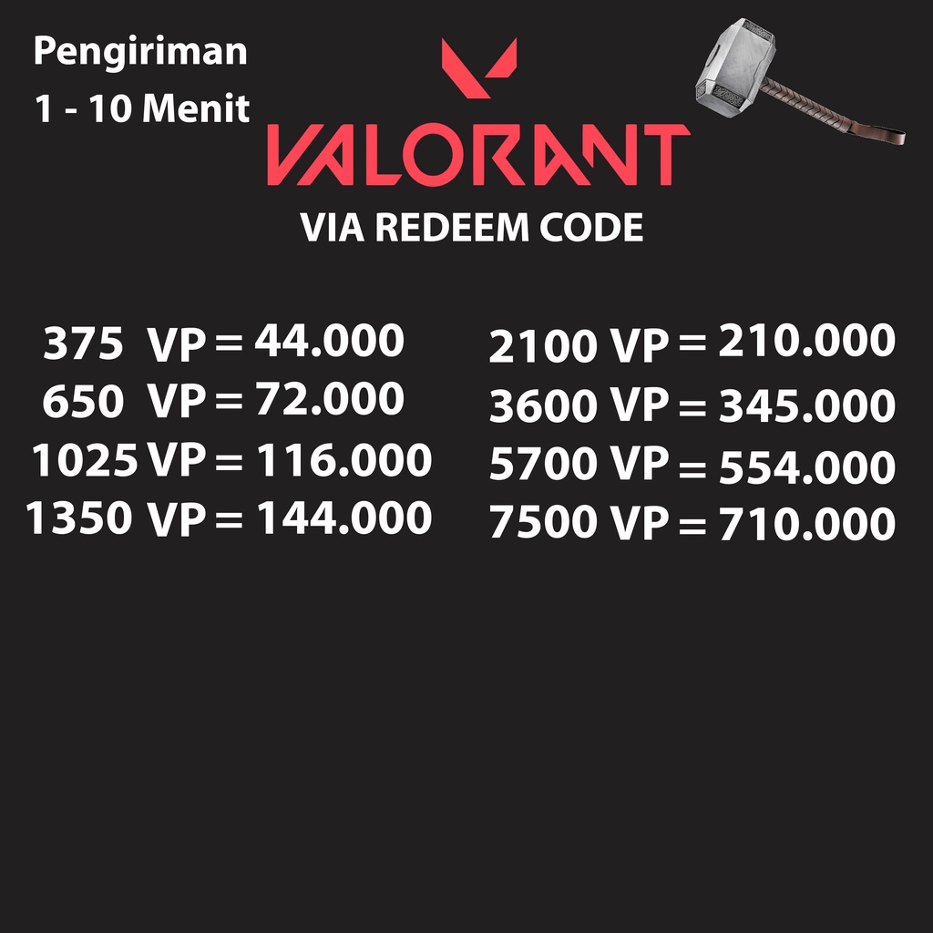 Harga Valorant Topup Terbaru Desember 2022 |BigGo Indonesia