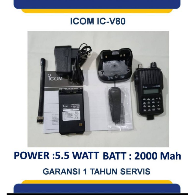 Jual ICOM IC-V80 Battery Litium / Jual HT ICOM V 80 Garansi 1 Tahun Servis / Handy Talkie Icom ...
