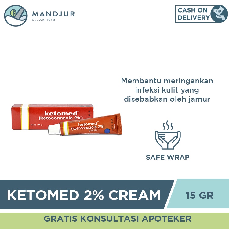 Jual Ketomed 2% Cream 15 Gram - Salep Kulit Panu, Kurap, Kudis, Kutu ...